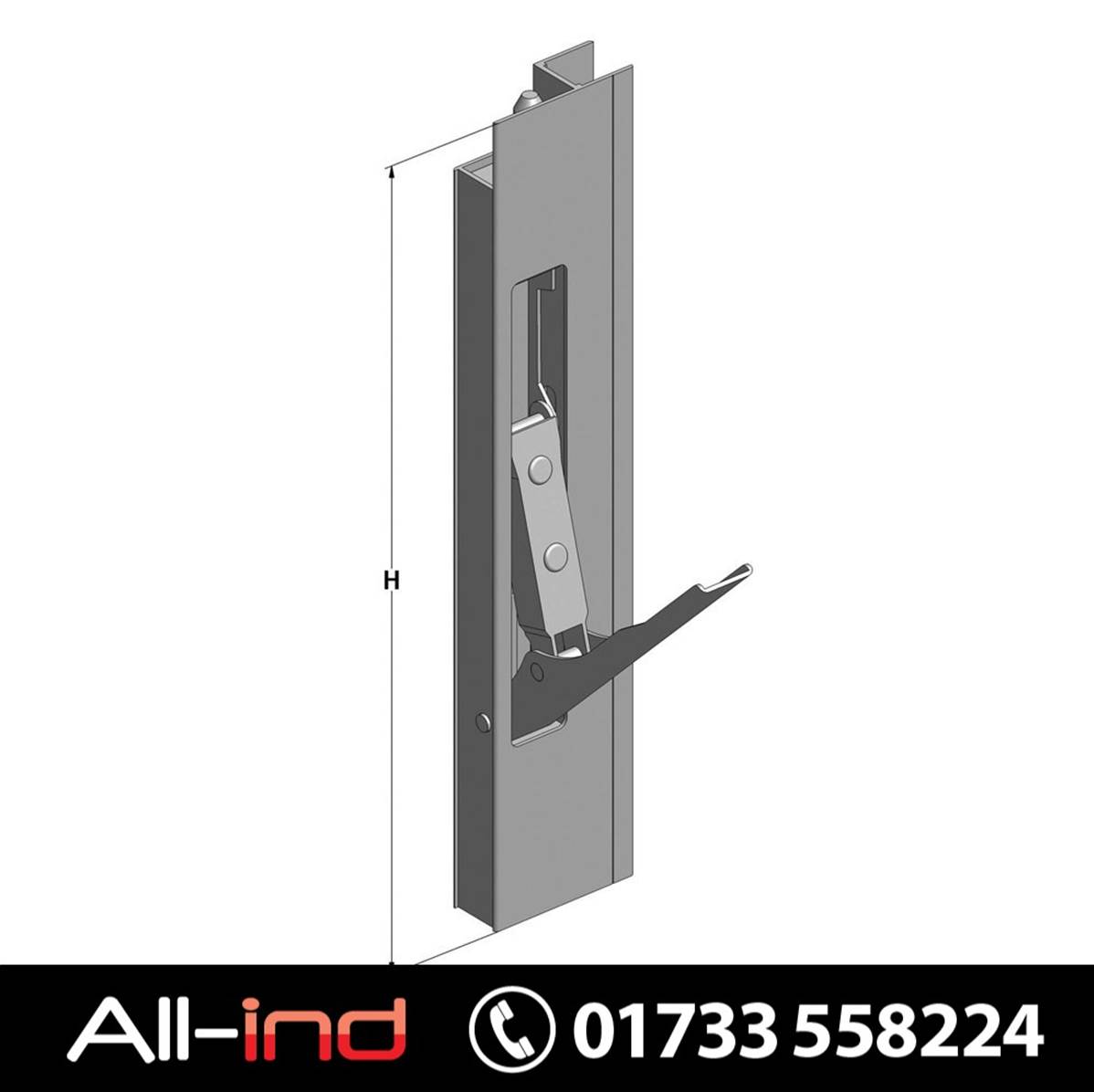 DROPSIDE END LEFT 800MM ZINC LOCK