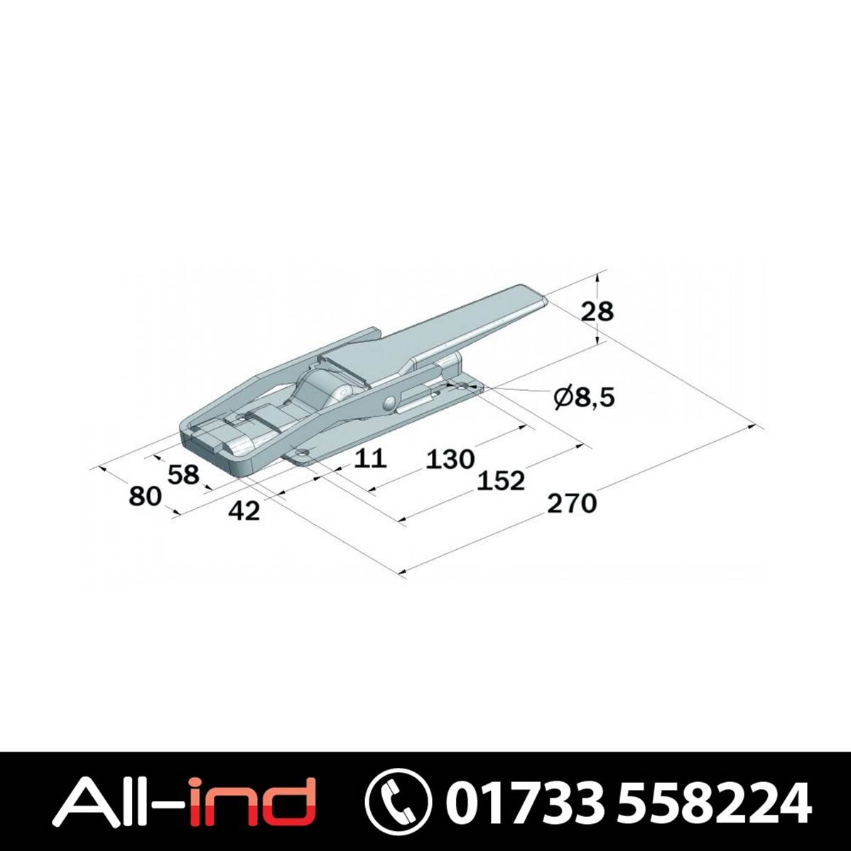 DROPSIDE LOCK WITH WELD-ON CATCH