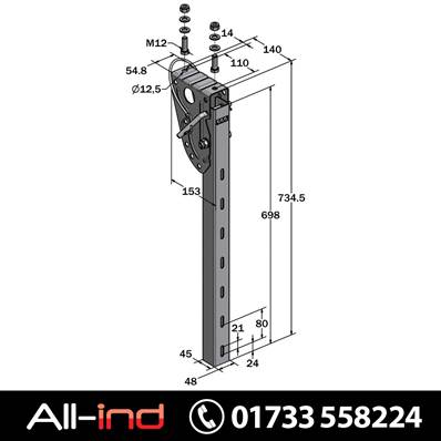 SIDEGUARD LEG ROPE LOCK ZINC